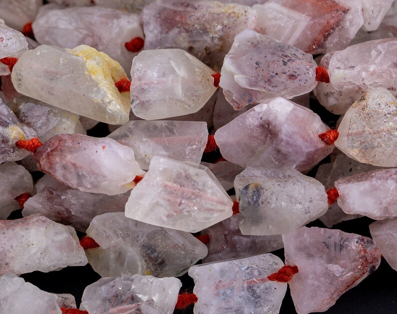 Natural Red Hematoid Lepidocrocite Quartz Raw Rough Nuggets - 10x15mm ...