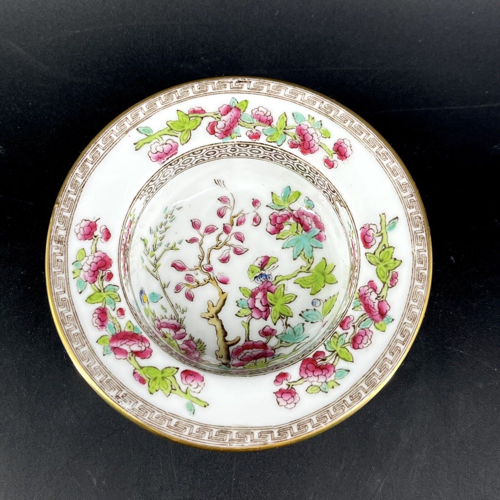 Vtg Spode Copeland England Ramekin Indian Tree Pink Floral Old Pattern