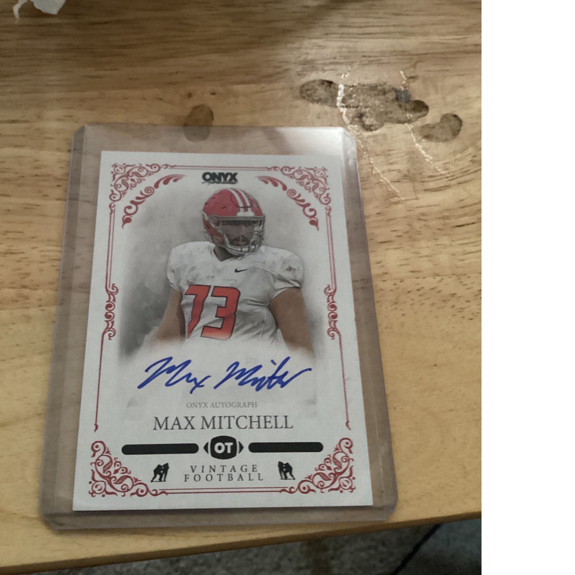 2022 Onyx Football Max Mitchell On Card Auto