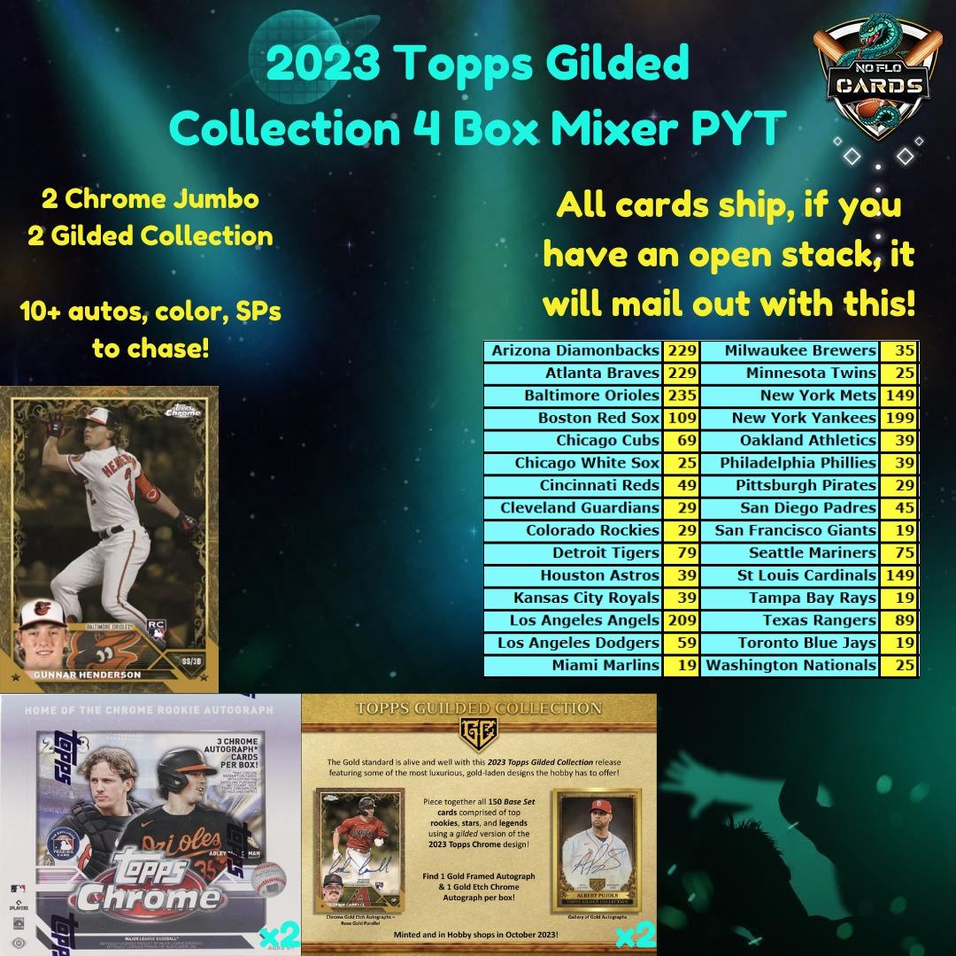 2023 Topps Chrome Gilded Collection 4 Box Mixer PYT