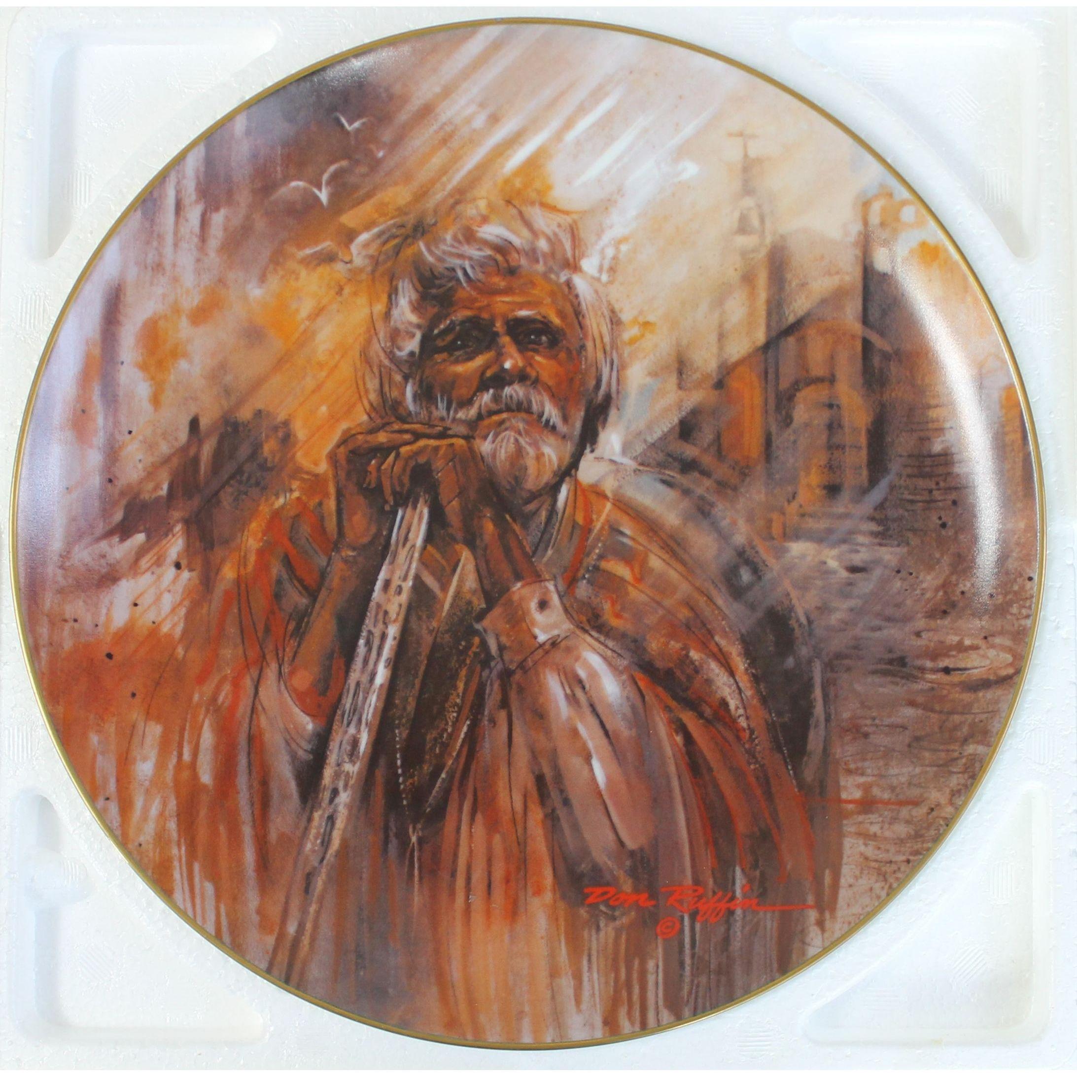 Inner Peace Plate Don Ruffin NEW Collectible Church Birds Old Man ...