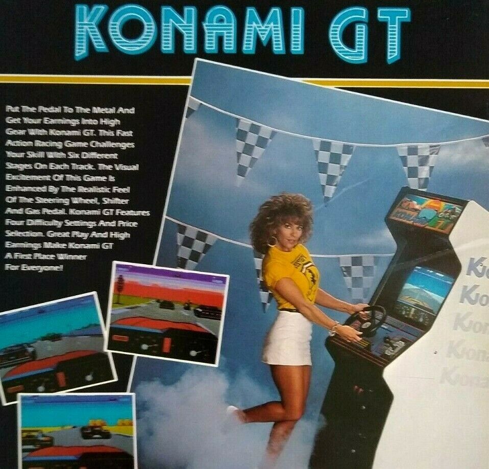 Konami GT Arcade FLYER Original 1985 Video Game Art Print Sheet Retro ...