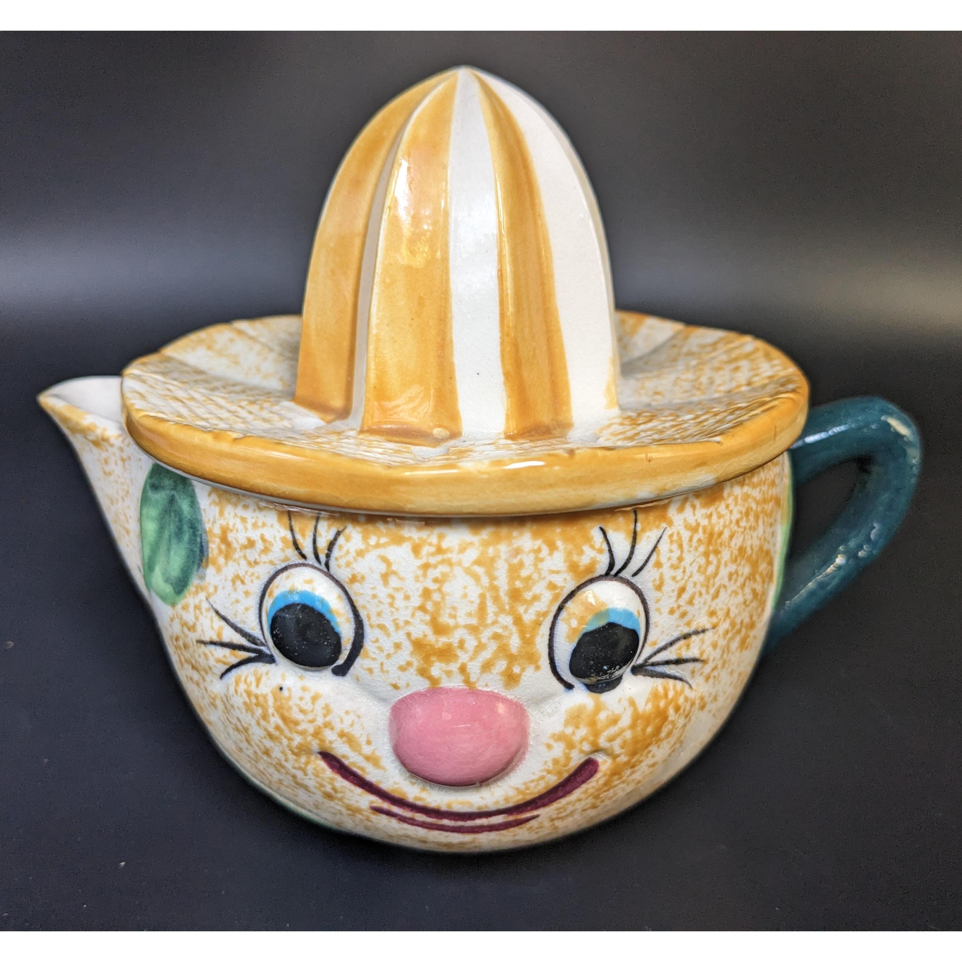 Vintage GC Ceramics Smiley Face Juicer/Reamer with Spout