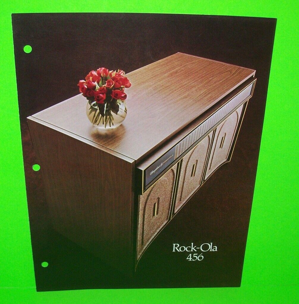 Rockola 456 Original Jukebox FLYER 1975 Phonograph Music Console Promo ...