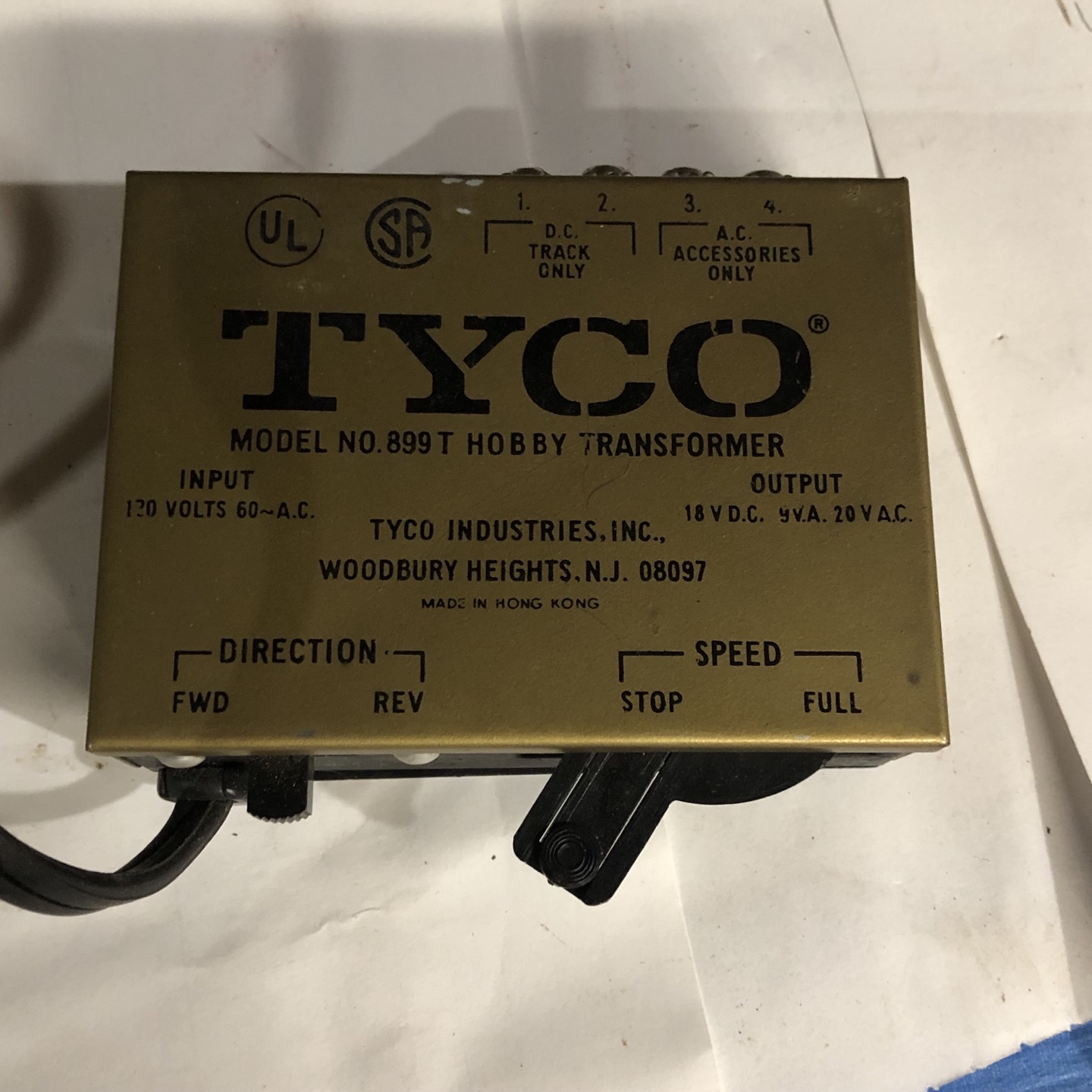 Tyco Train Transformer