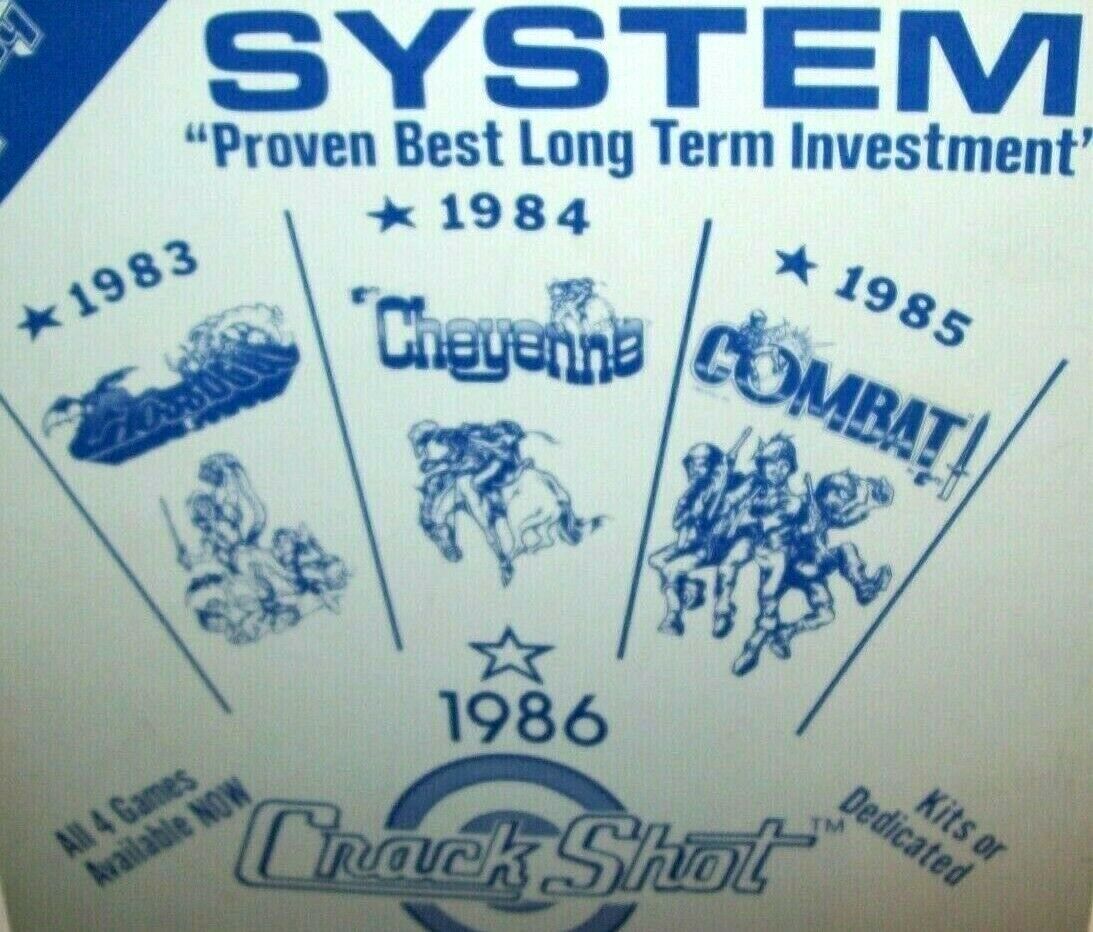Crack Shot Arcade FLYER 1986 Original Exidy Vintage Video Game Artwork ...