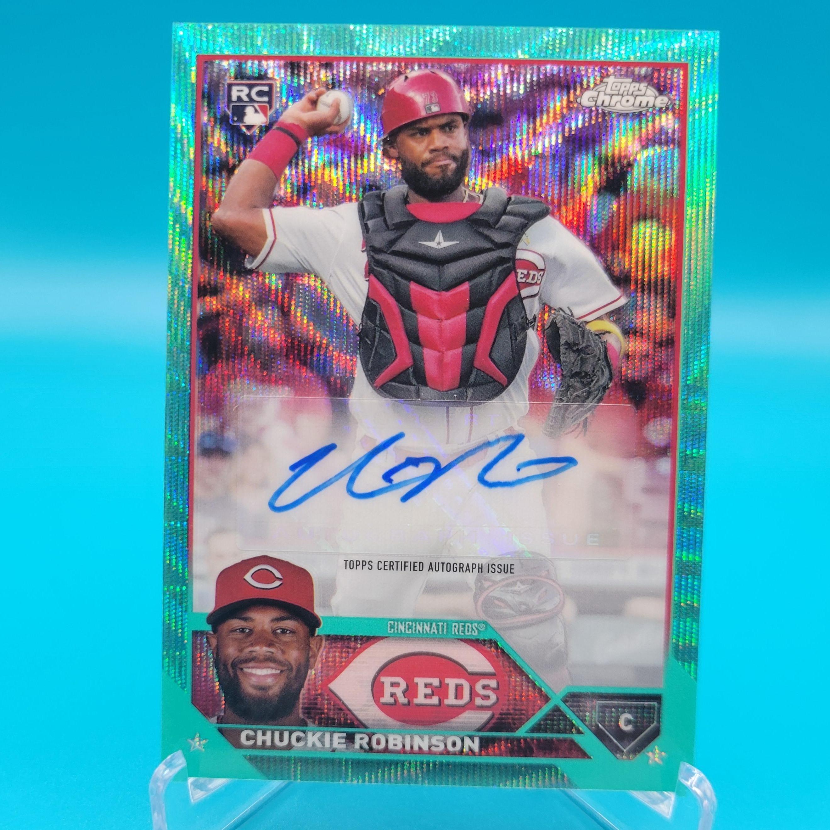 Chuckie Robinson 2023 Topps Chrome Update RC Aqua Wave Auto 139/199 ...