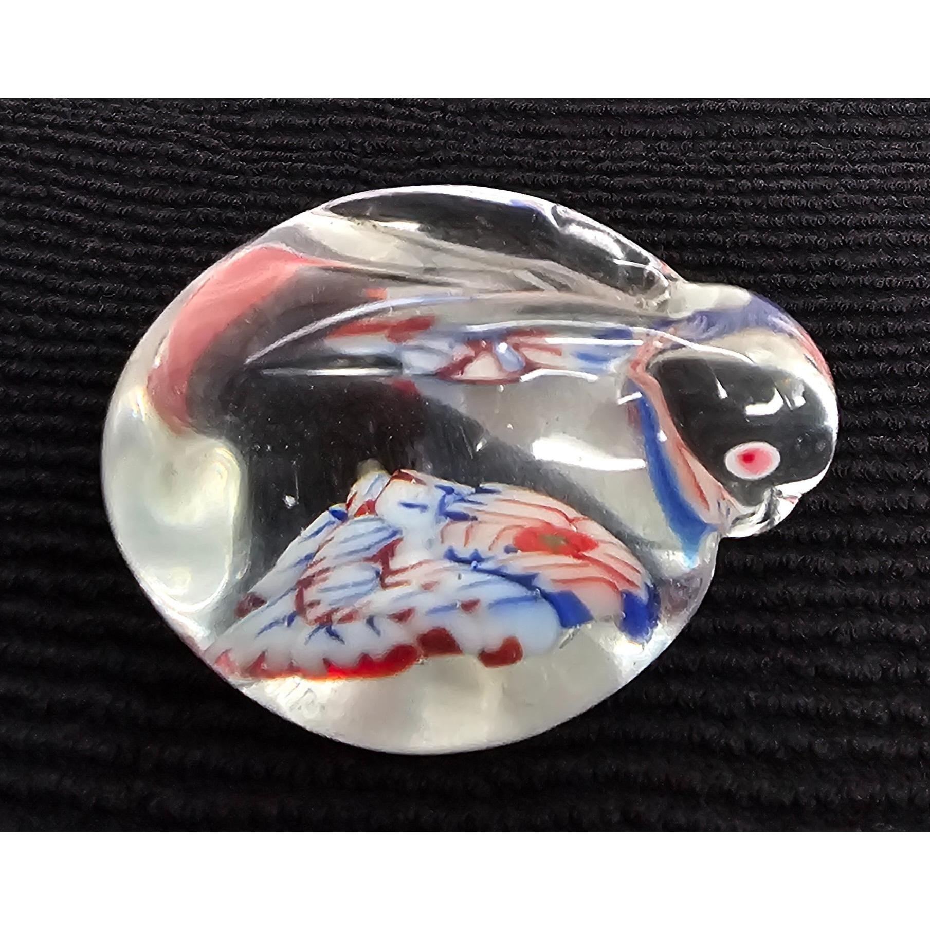 HOPPY EASTER!!! Vintage Glass Bunny/Rabbit Paperweight With Red, White ...