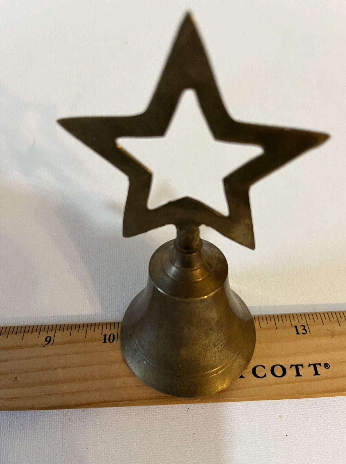 Vintage Brass Bell Star of Jerusalem
