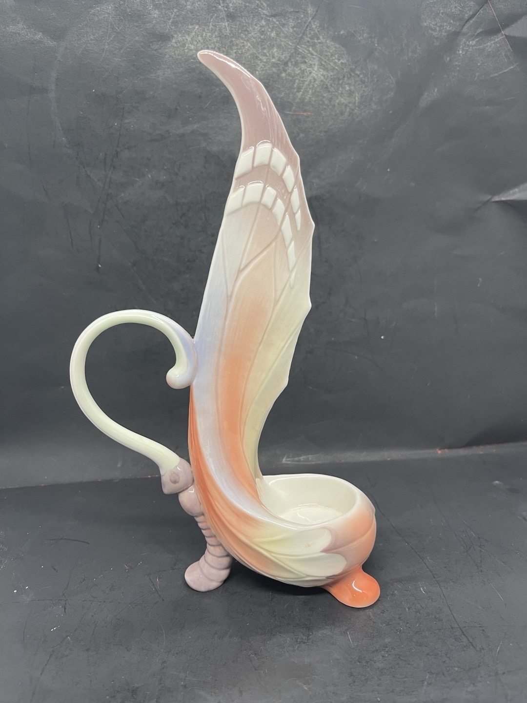 Franz Porcelain Butterfly Figurine Votive Candle Holder