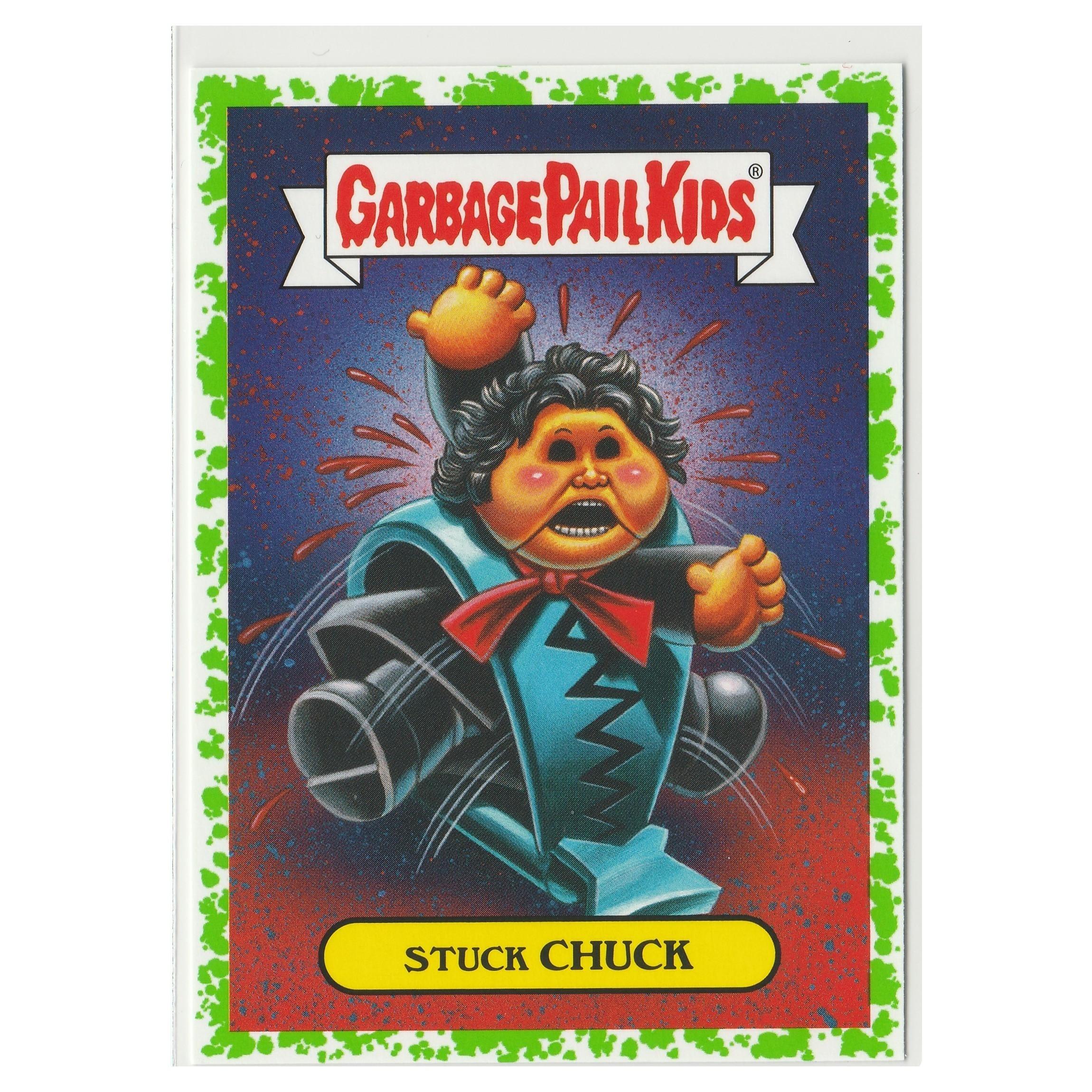 Garbage Pail Kids Stuck Chuck Cult Horror Sticker #17b of 20 Green Puke ...