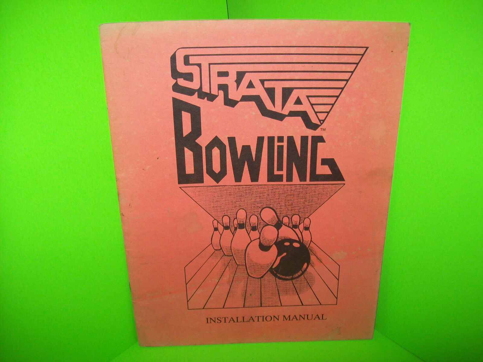 Strata BOWLING Original 1990 Video Arcade Game Service Instruction Manual