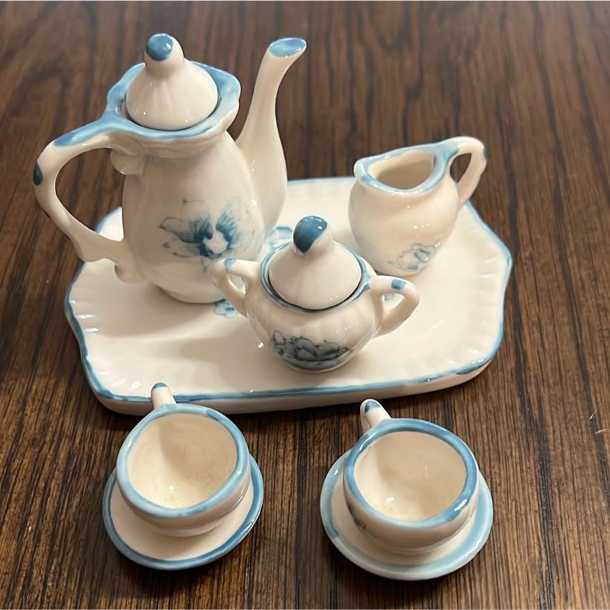 Mini Tea Set Blue Floral