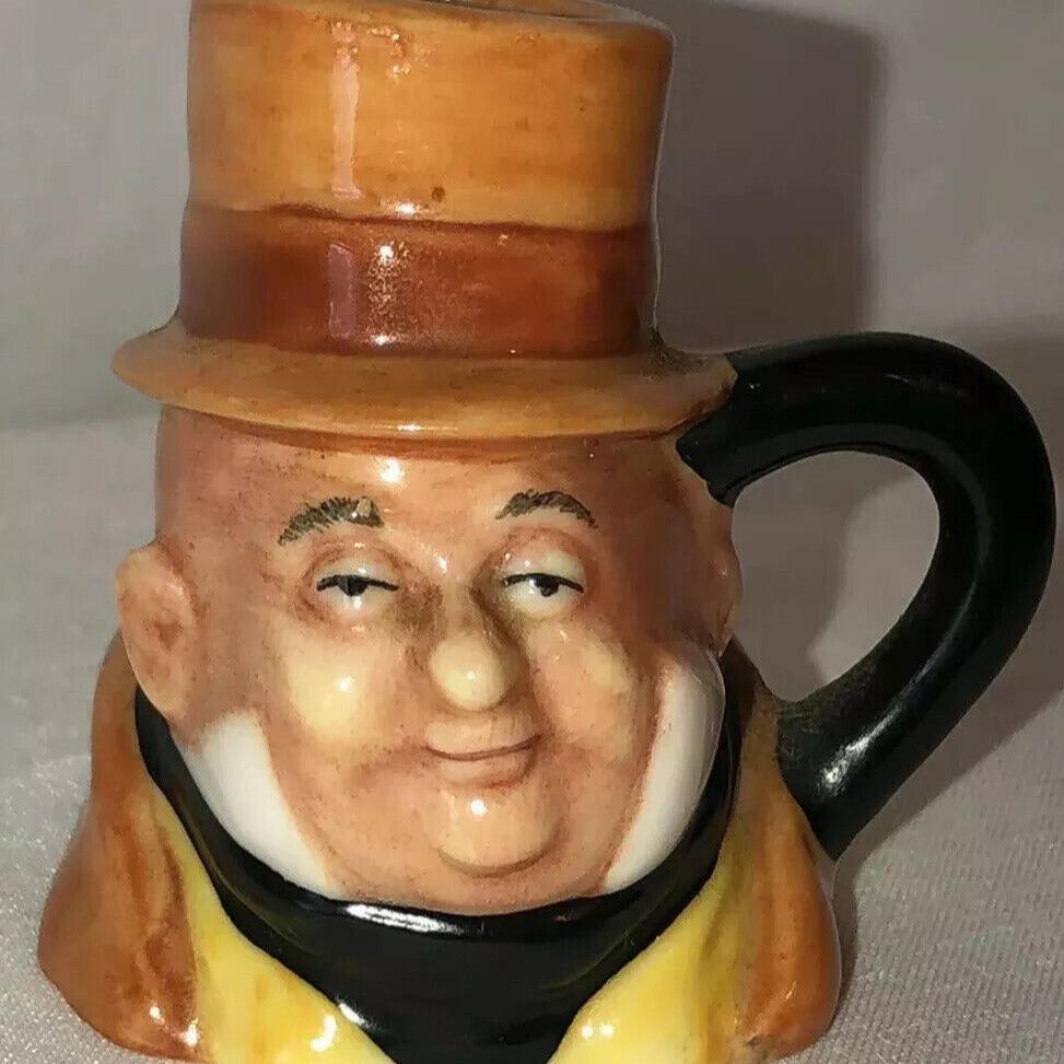 Rare 1982 Franklin Mint Porcelain Miniature Toby Mug / Figurine Micawber