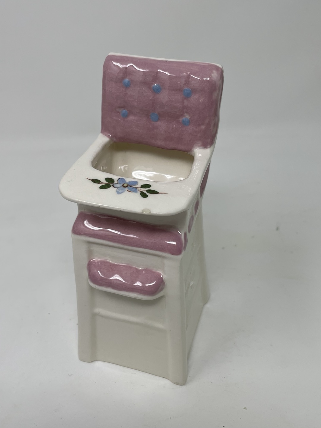 Vintage Ceramic Baby High Chair Planter CUTE!