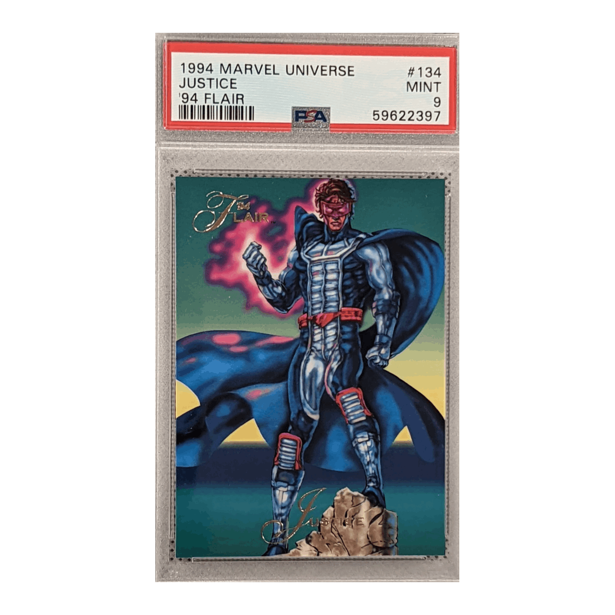 1994 Marvel Universe Justice '94 Flair PSA 9