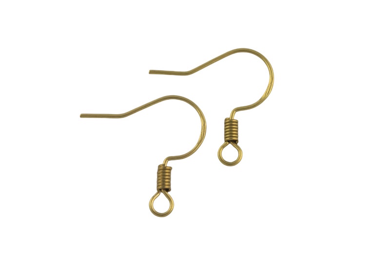 Brass ear hook-Earring copper accessories-Earring connector-Brass ...