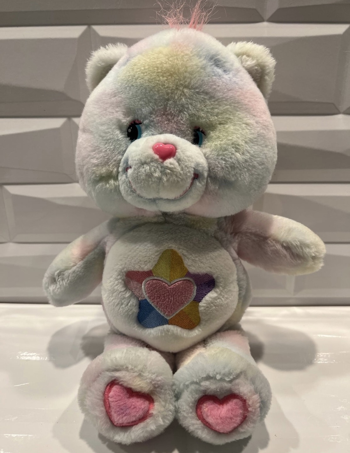 Vintage Talking Care Bears True Heart Bear 13” Tie Dye Rare Plush Toy ...