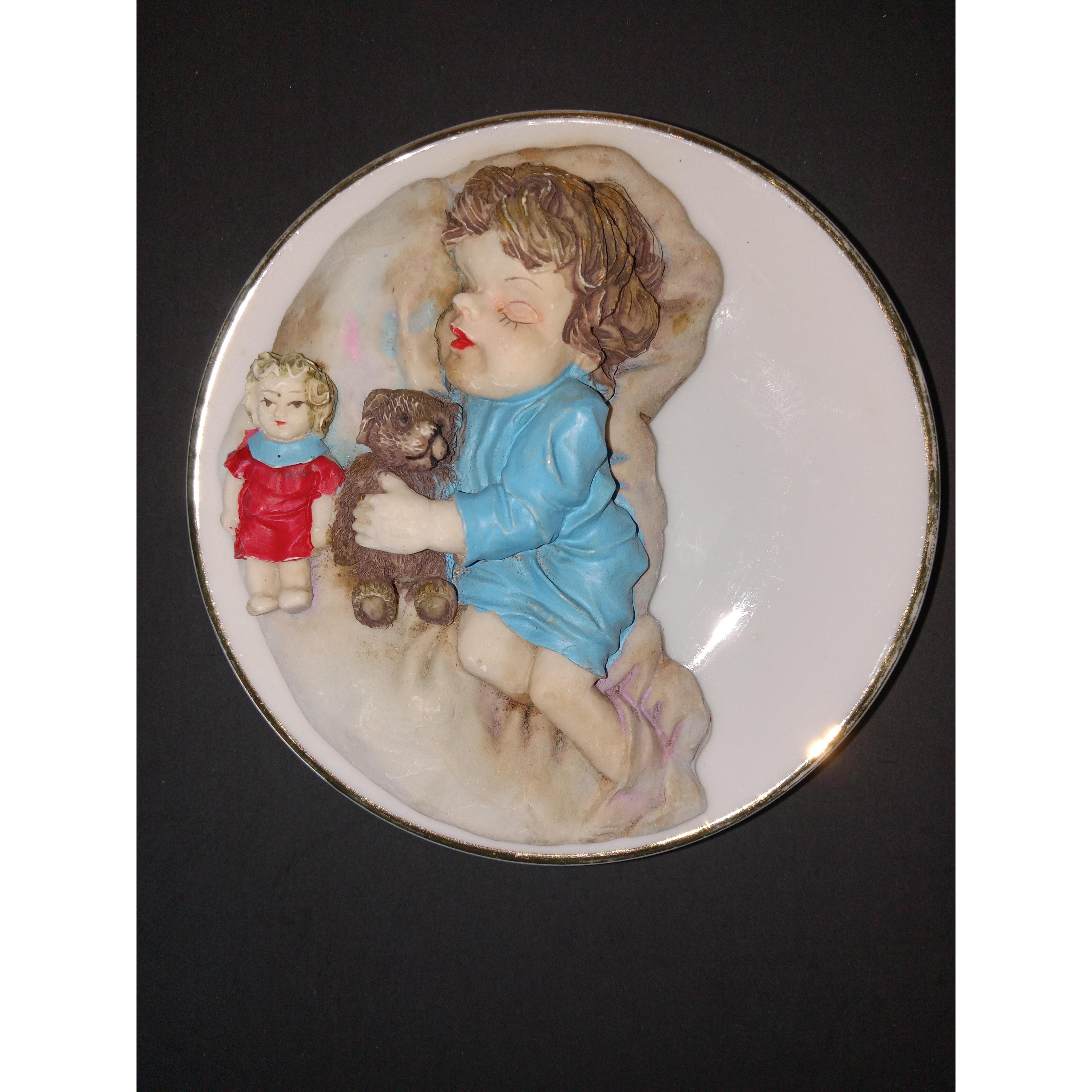 Sitco Importing Especially for Sophia-Ann 3D Plate Sleeping Girl w ...