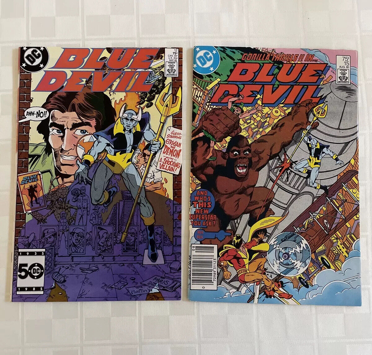 DC Universe Blue Devil Comic 1985 No. 12 & 15 Gorilla Thrills & Etrigan ...