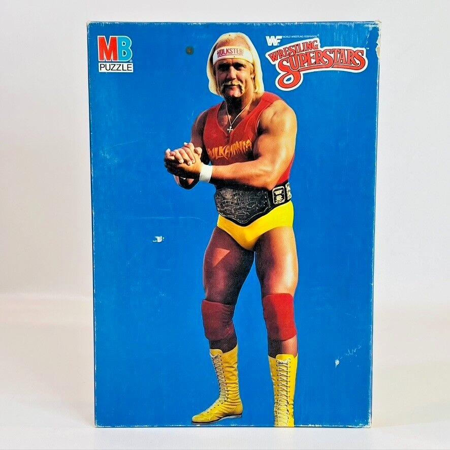 Vintage WWF Wrestling Superstars Hulk Hogan Puzzle 1985 NEW Sealed 250 ...