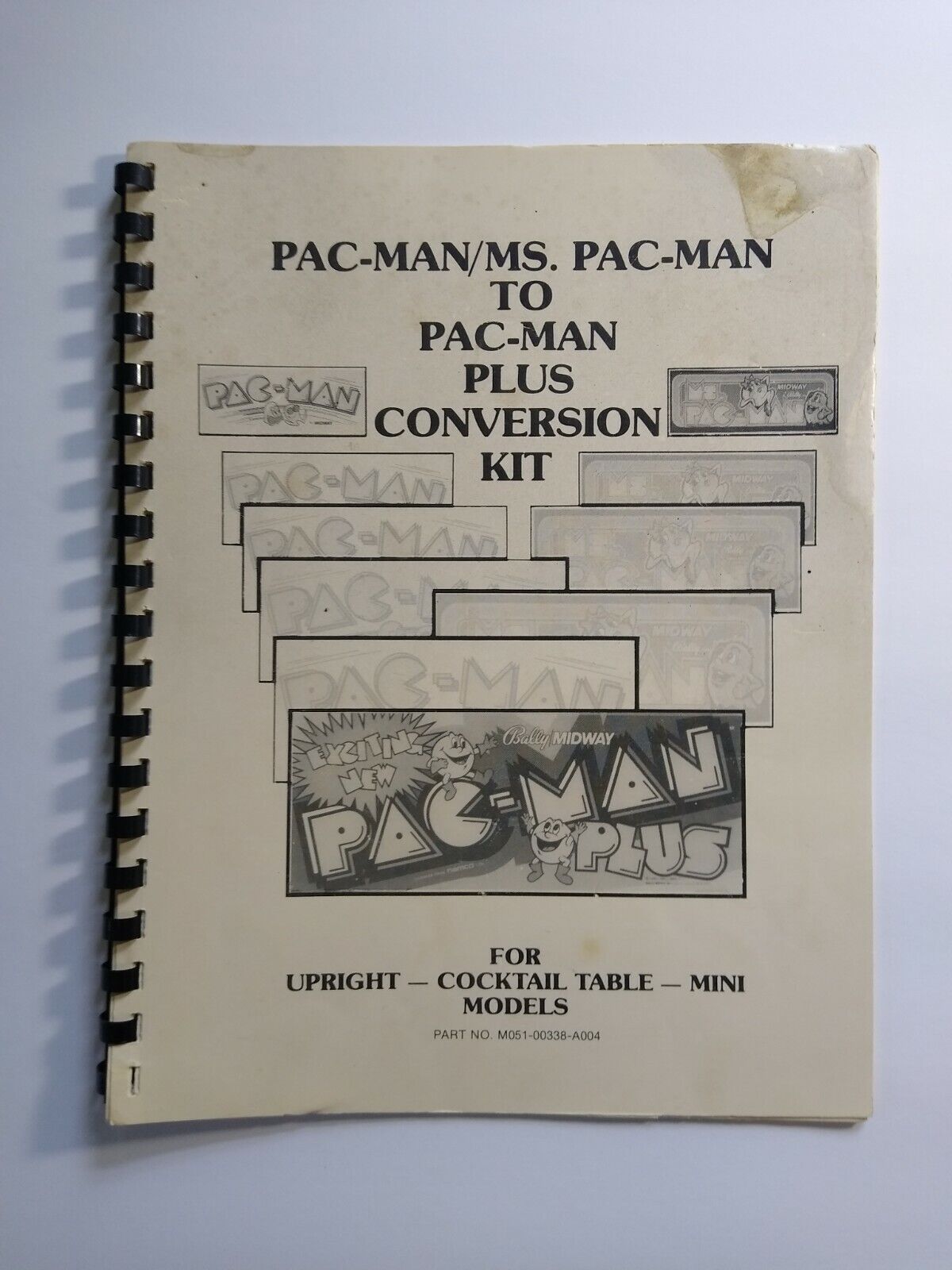 Pac-Man Plus Original Video Arcade Game MANUAL Kit Pac Man - Ms Pacman ...