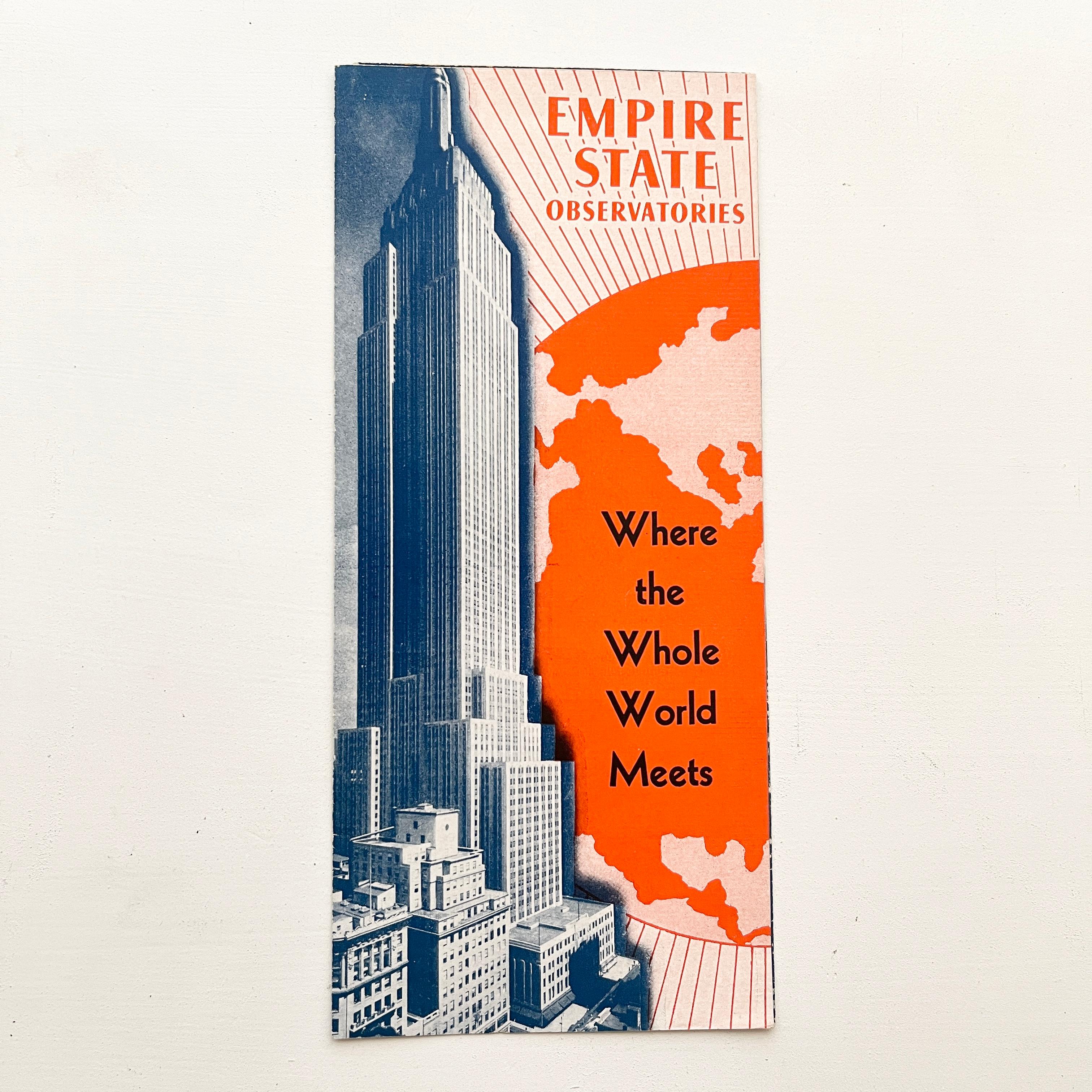 Empire State Building New York Skyline Views Specs Souvenir Brochure ...