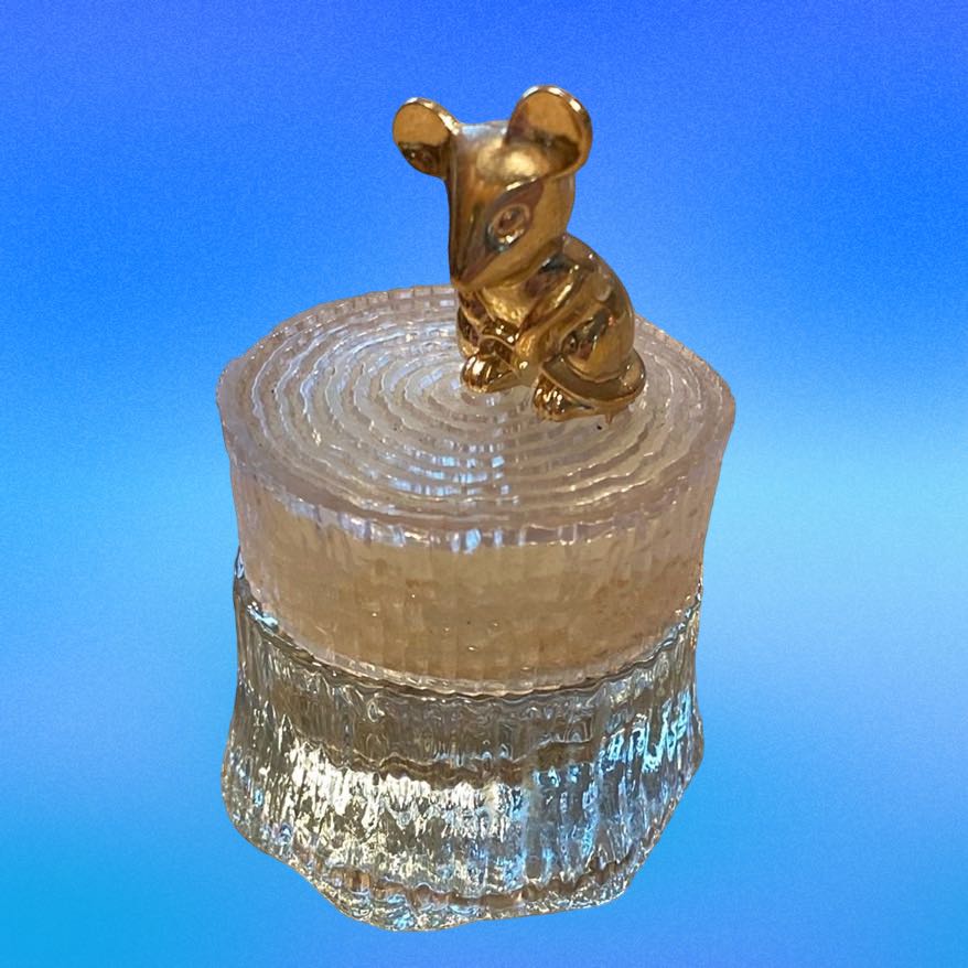 Vintage Avon Mouse on a Tree Trunk Vanity Perfume Jar (empty)