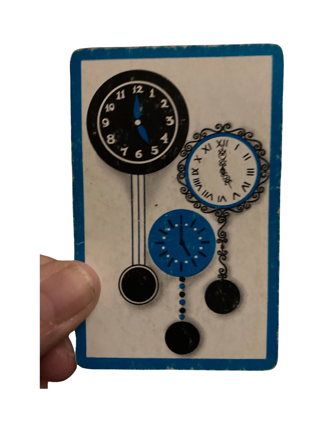 MCM Clock Deck Of Playing Cards - Clocks With Pendulums - Blue & Black - Funky Cool To Play ...