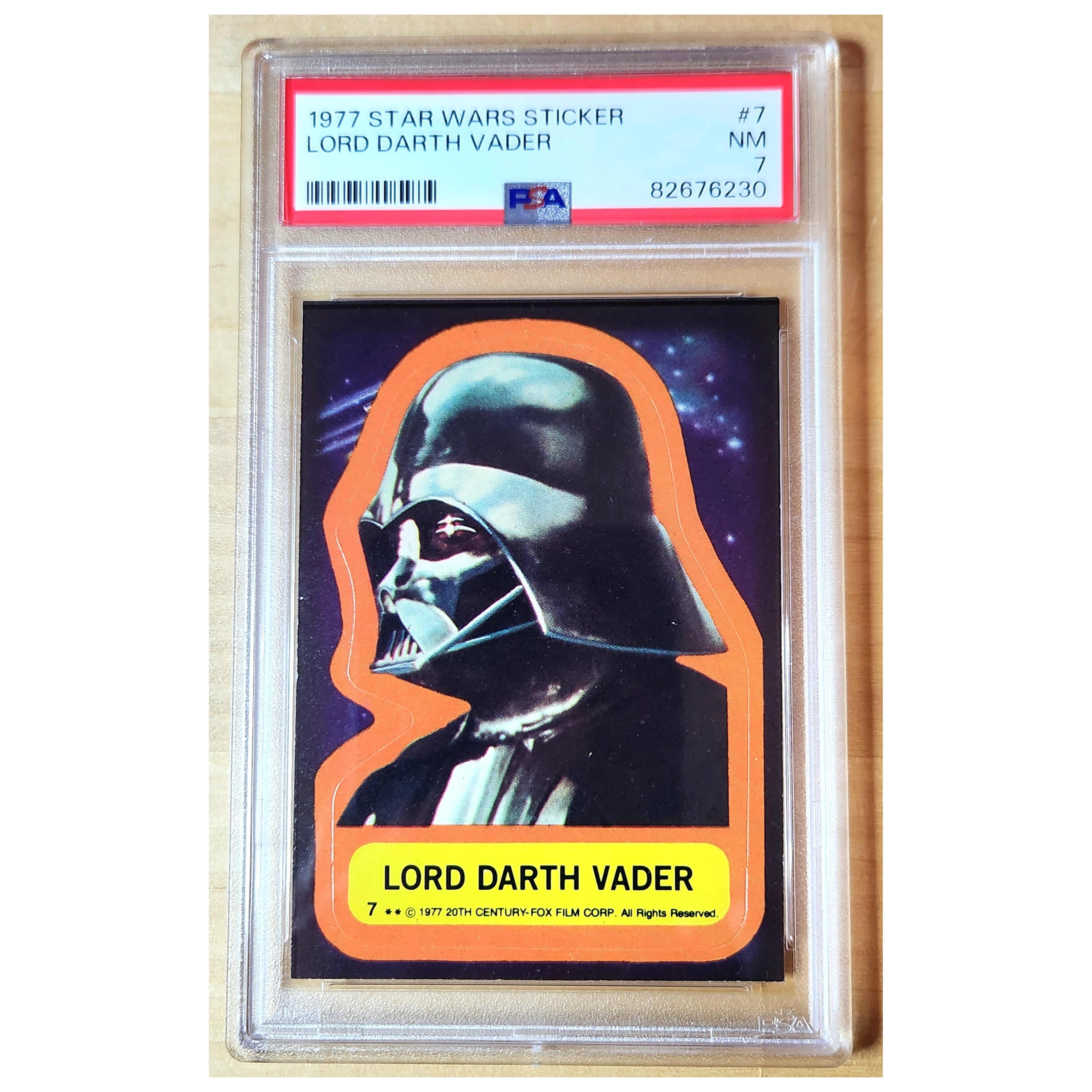 1977 Star Wars Stickers #7 Lord Darth Vader PSA 7