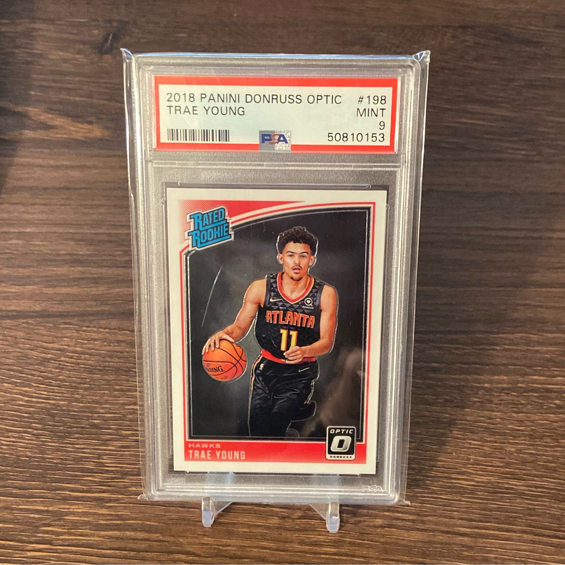 Trae Young Optic Rated Rookie - PSA 9 - Atlanta Hawks