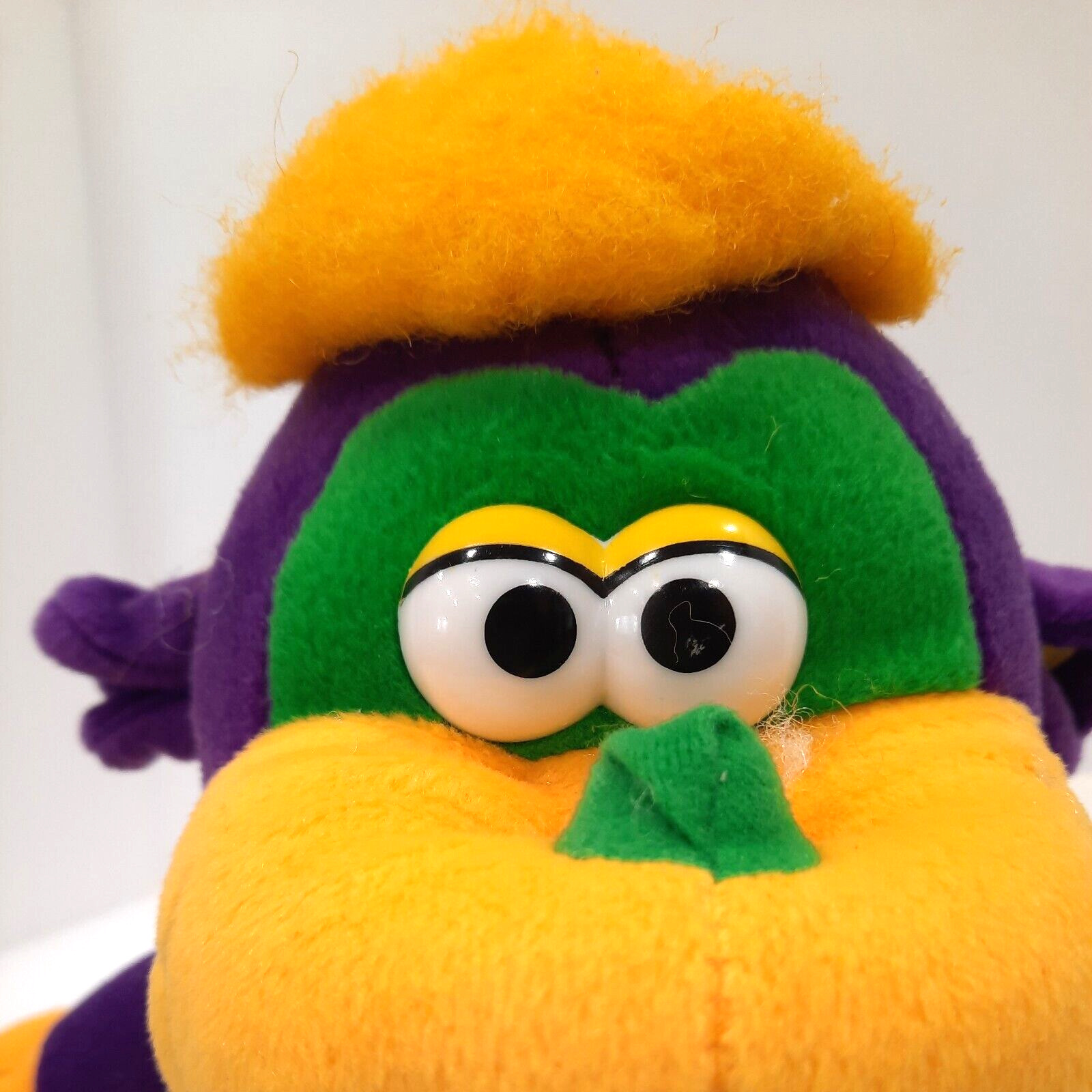 Creepy Toupee Plush Monkey With BRIGHT Purple Green Yellow No Tag 11 Prop