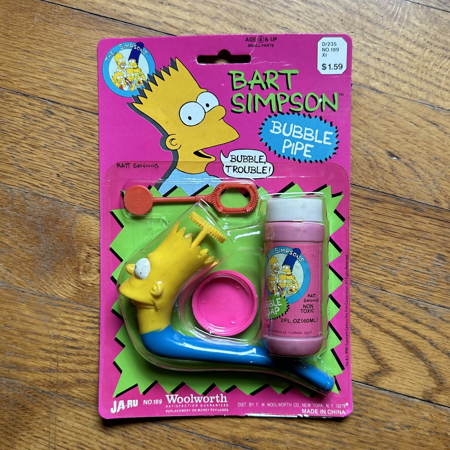 Bart Simpson Bubble Pipe (Ja-Ru, 1990)
