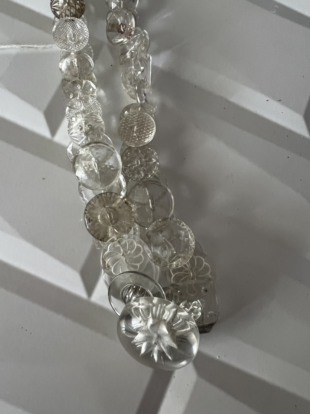 Vintage Clear Glass Buttons Approx. 130 Buttons Gorgeous!