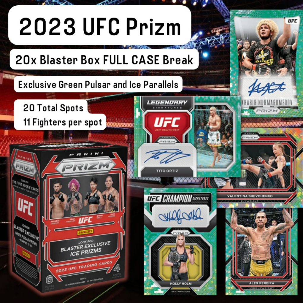 2023 Prizm UFC - 20x Blaster Box FULL CASE Rip - 11 Fighters per Spot