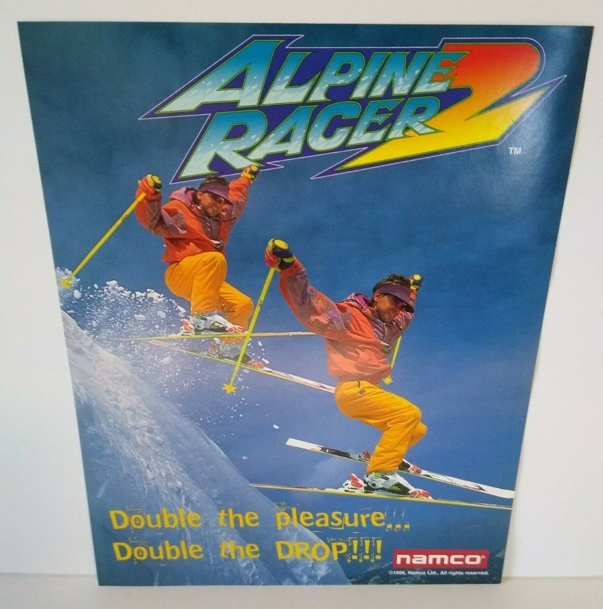 Alpine Racer 2 Arcade FLYER Original 1996 NOS Video Game Skiing Sports ...