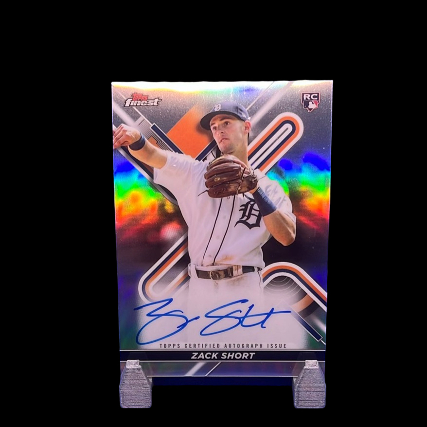 2022 Finest Zach Short auto RC Detroit Tigers