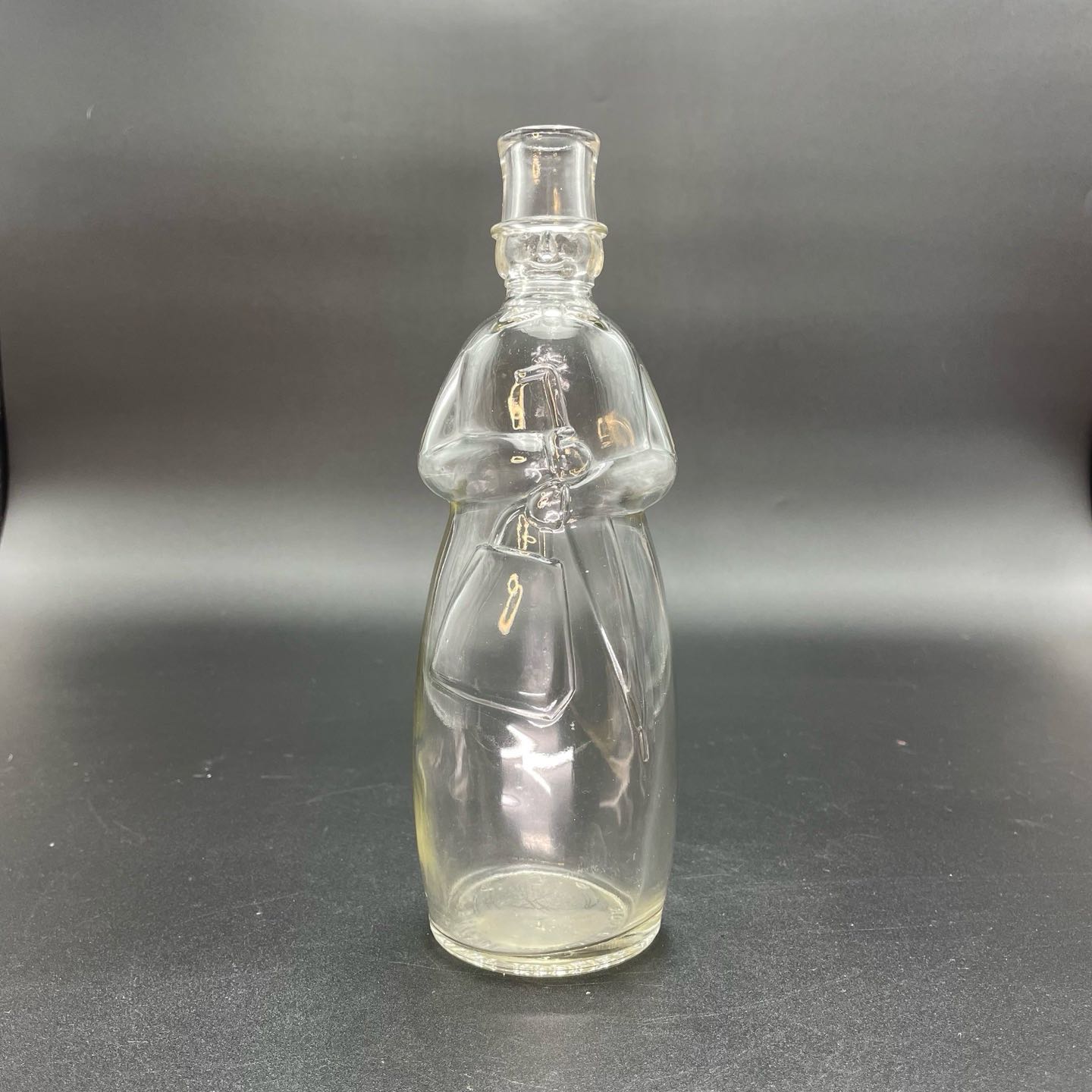 Pressed Glass Figural Bottle Carrie Nation Collectible