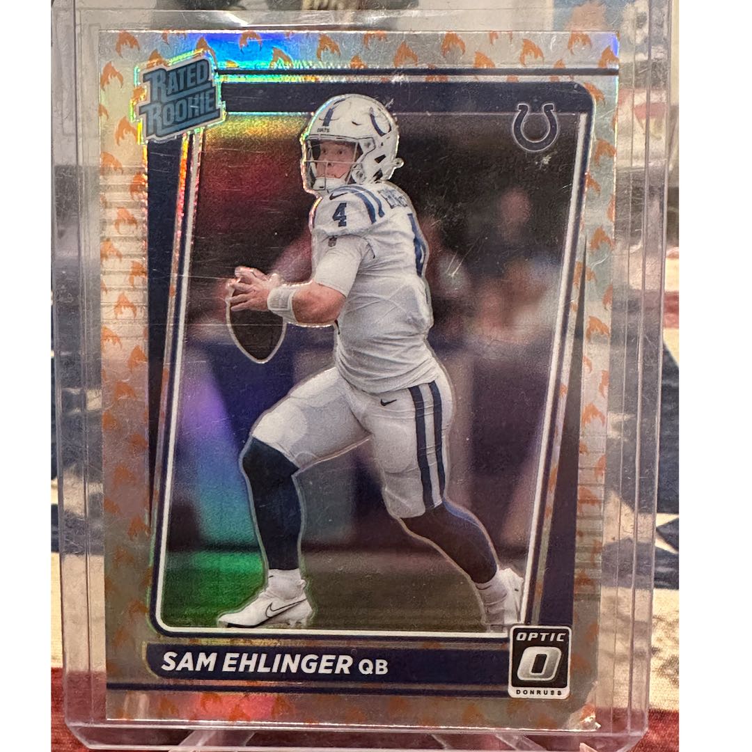 Sam Ehlinger Optic Rated Rookie Emoji SP. Corner Damage!!!