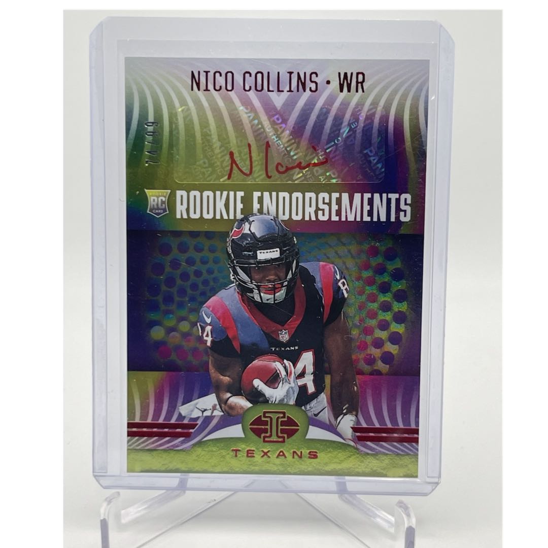 2021 Illusions Football Nico Collins Rookie Endorsements RC AUTO #/99