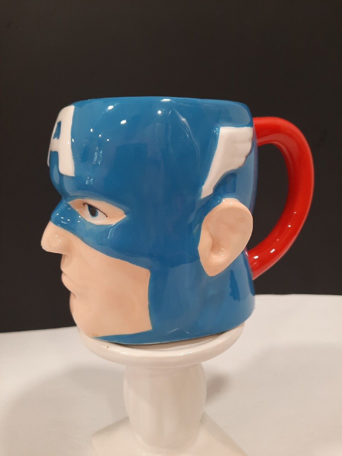 Captain America Molded Head Image Figural Ceramic 15 ounce Mug Marvel ...