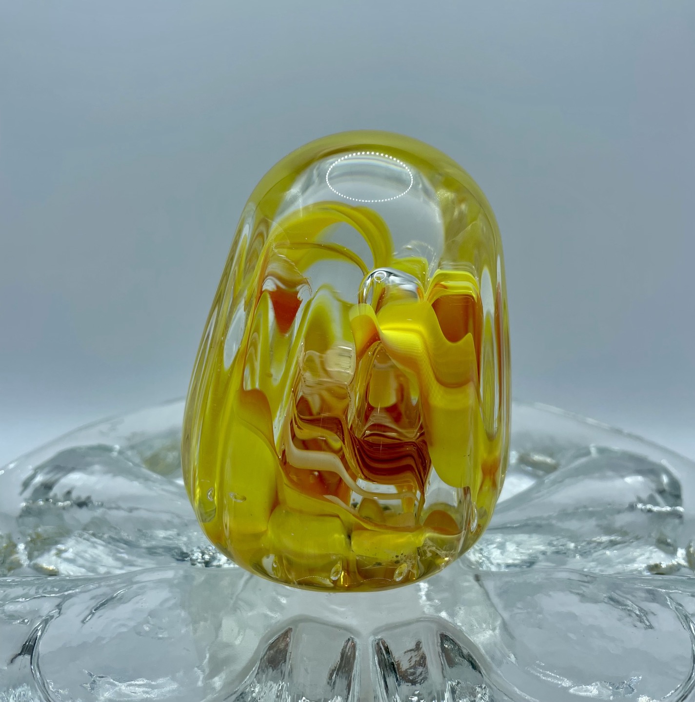 Art Glass Paperweight Signed “Ade 2002”