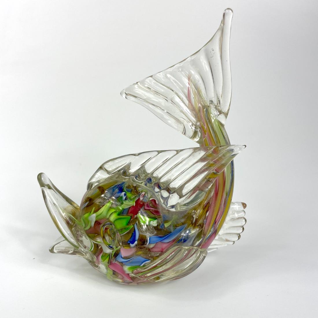 Vintage Murano AVeM Arte Vetreria Muranese Fish Dolphin Figurine