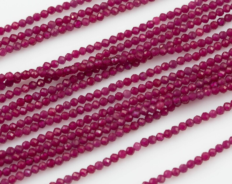 Dyed Ruby Beads Full Strands-15.5 inches-2mm- Nice Size Hole- Diamond ...