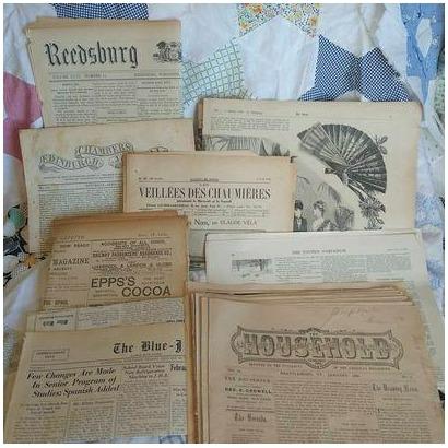Antique/Vintage Newspaper Bundle (1824-1935)