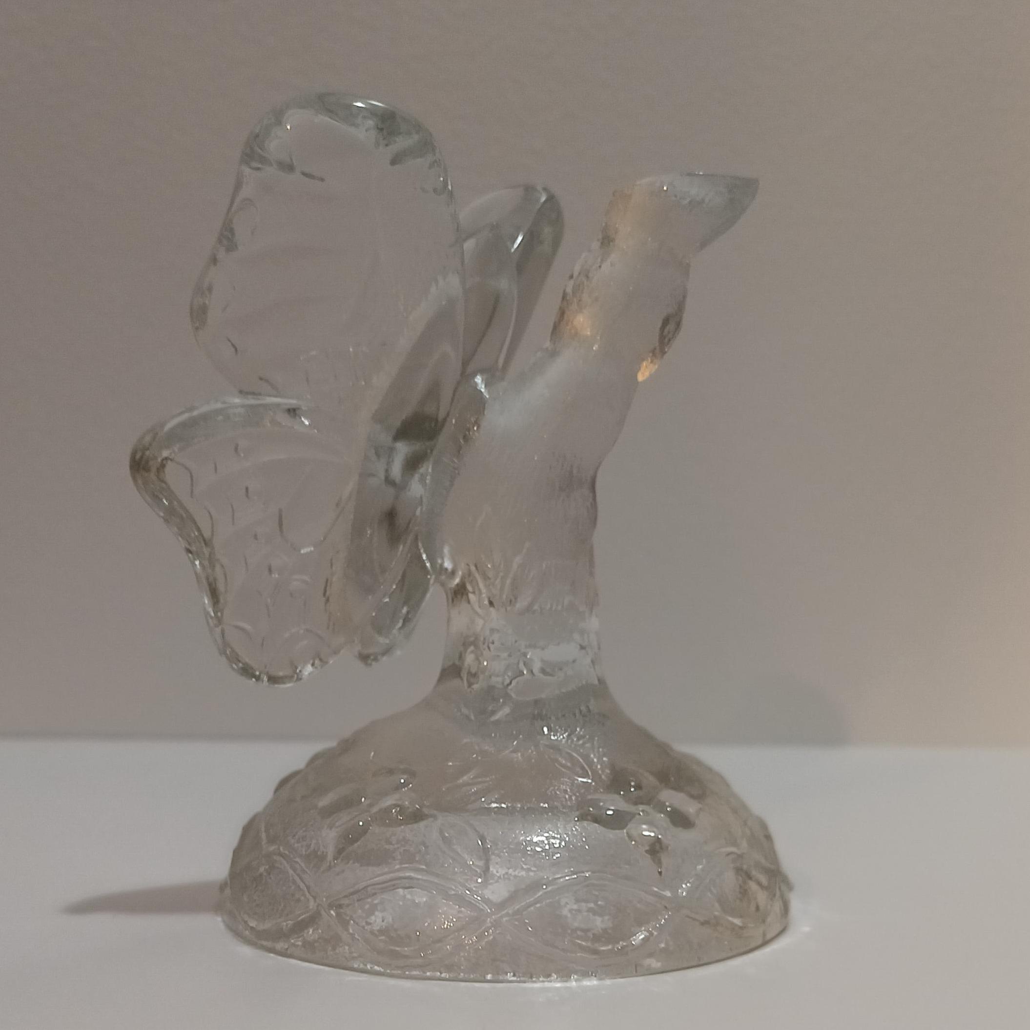 Fenton Clear Glass Butterfly Figurine