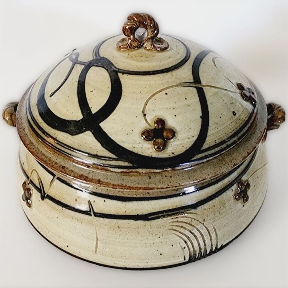 Studio Pottery Lidded Stoneware Bowl Covered Casserole Handmade Artist ...