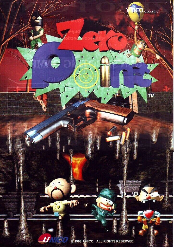 Zero Point Arcade Flyer Original 1998 Unused Video Game Art Promo Vintage