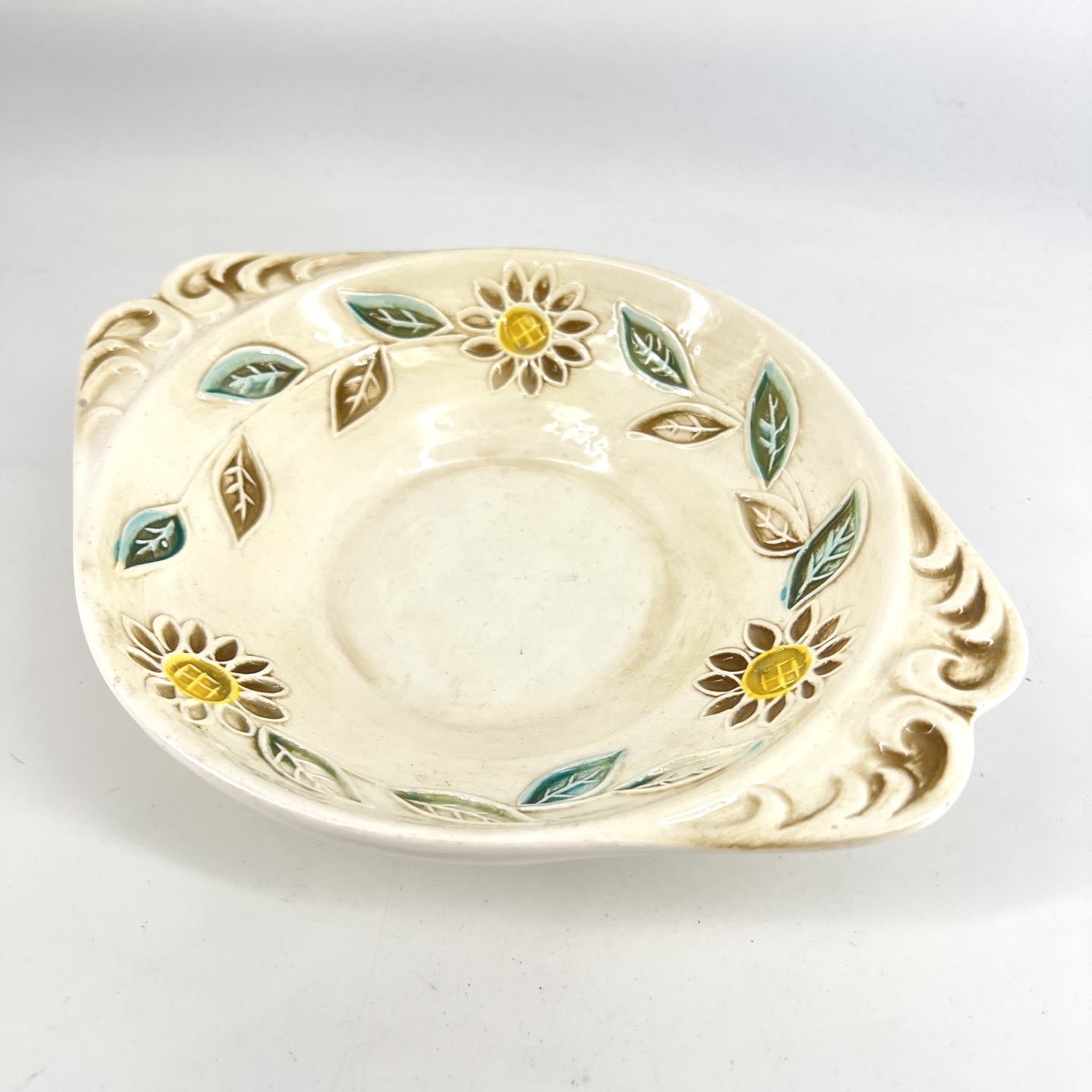 Napco Japan Ceramic Floral Dish