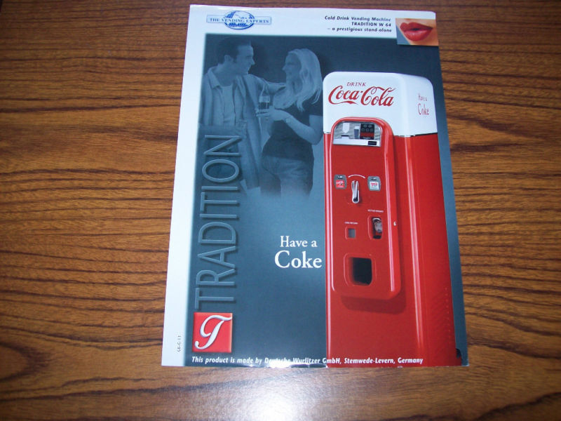 Coca Cola Soda Vending Machine Flyer Original Promo Art Print Sheet Germany
